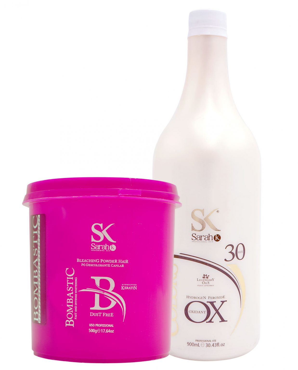 Pack Polvo decolorante Bombastic y Hydrogen peroxide OX 30 – Sarahk|Chile